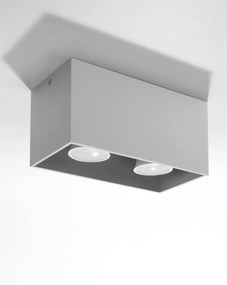 Stropní svítidlo Quad Maxi, 1x šedé kovové stínítko