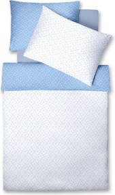 XXXLutz POVLEČENÍ, vzhled lnu, bílá, světle modrá, 140/200 cm Fleuresse - Povlečení - 003273005802