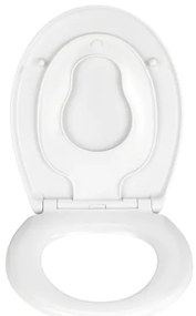 WENKO 22973100-WC sedátko DELOS 44,5x37,5 cm bílá/stříbrná