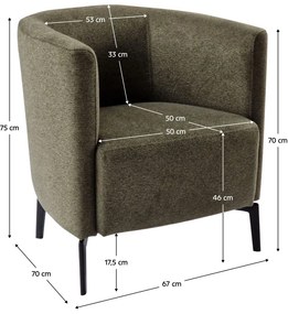 Kondela Designové křeslo, zelená/černá, KAPY