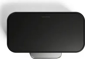 Simplehuman DUAL MINI matná černá ocel / Pedálový odpadkový koš na tří