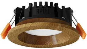 APLED - LED Podhledové RONDO WOODLINE LED/3W/230V 3000K pr. 9 cm dub masiv