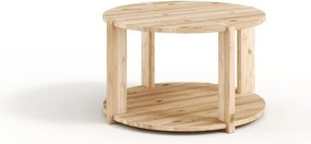 Kulatý konferenční stolek z borovicového dřeva ve světle přírodní barvě ø 70 cm Tuck – Karup