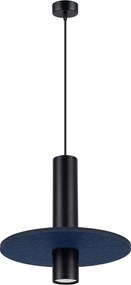 Tmavě modré/béžové kovové závěsné svítidlo ø 30 cm Olisa – Sollux
