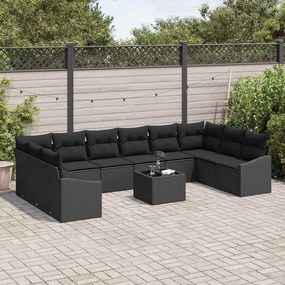 Set pohovek 11 ks Černá polyratan 3346913