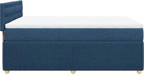Box spring postel s matrací modrá 160x200 cm textil 3287527