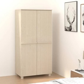 Šatní skříň HAMAR medově hnědá 89x50x180 cm masivní borovice 340480