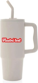 Personalizovaná nerezová termoska s barevným víčkem s vlastním textem s obrysem