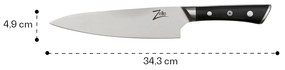 Razor-Edge, 8" kuchařský nůž, 59 HRC, nerezová ocel