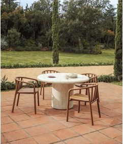 Betonový kulatý zahradní jídelní stůl ø 122 cm Drasi – Kave Home