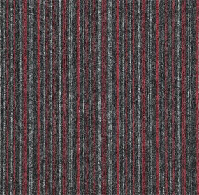 Balta koberce Kobercový čtverec Sonar Lines 4520 červenočerný 50 x 50 cm - 50x50 cm