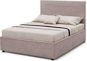 Postel Fro Line 140x200 s roštem, úložným prostorem Mono 233, béž