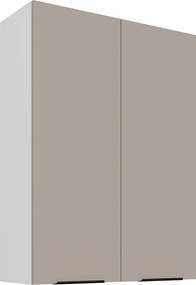 Kuchyňská linka ARIA lb | 270x230 cm | ANTI FINGERPRINT povrch | UNI dvířka | bílá/béžová