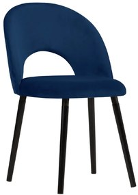 OnaDnes -20% Královsky modrá sametová jídelní židle MICADONI TANTI