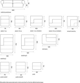 Modulární pohovka Verres Ramaro