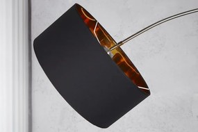 Stojací lampa Python černá / zlatá