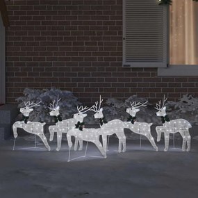 LED Sobové 6 ks Stříbrná 45 x 19 x 65 cm textil 3385897