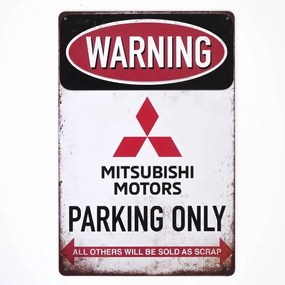 Kovová cedule Mitsubishi Parking