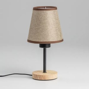 Brilagi - Stolní lampa NUBILA WOOD 1xE27/25W/230V dub/hnědá