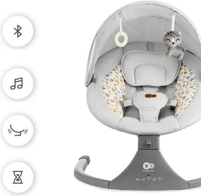 KINDERKRAFT - Dětské houpátko s melodií 2v1 LUMI světle šedá