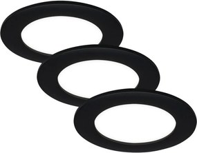 Brilo - SADA 3x LED Koupelnové podhledové svítidlo FLAT LED/6W/230V IP44