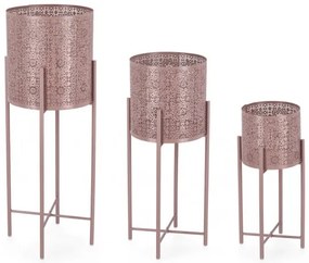 BIZZOTTO Set 3 květináčů NAIRA růžová