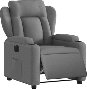 Elektrické polohovací křeslo tmavě šedé textil 3204459