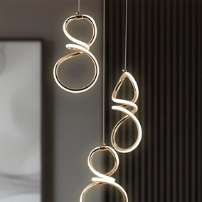 Toolight Závěsné LED svítidlo Luxury Glamour 5 G073-3CPR zlaté