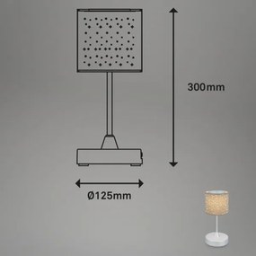 Brilo - LED Stmívatelná nabíjecí stolní lampa LOLE LED/3W/5V IP44 stříbrná