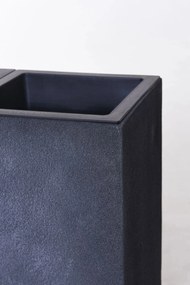 Květináč ELEMENTO, sklolaminát – vzhled kamene, šířka 88 cm, antracit