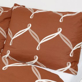 Goldea bavlněné ložní povlečení deluxe - designová lana na skořicovém 140 x 200 a 70 x 90 cm