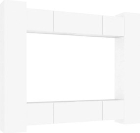 8dílný set TV skříněk bílý kompozitní dřevo 3114230