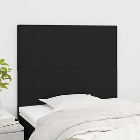 Čelo postele černé 100x5x118/128 cm látkové 3116044