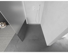 Mexen Kioto L, sprchová zástěna Walk-In 100 x 200 cm, 8mm čiré sklo-námraza, bílý profil, 800-100-103-20-35