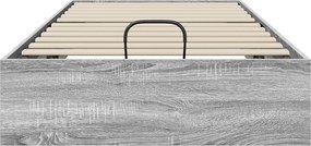 Ottoman postel Šedá Sonoma 80,5 x 200 cm Dřevěný materiál 3409266