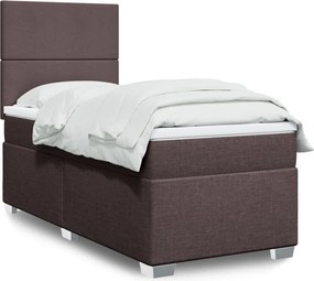 Box spring postel s matrací tmavě hnědá 80x200 cm textil 3290311