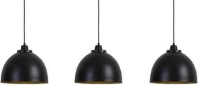 Závěsné světlo KYLIE 3 lampy černá- 135*30*26 cm