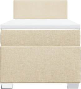 Box spring postel s matrací krémová 90x190 cm textil 3285741