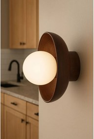 Hnědé nástěnné svítidlo ø 24 cm Elsa – Opviq lights