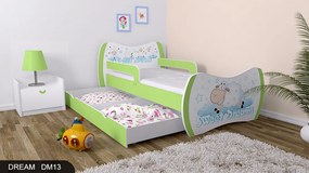 Dětská postel Dream vzor 13 140x70 cm zelená