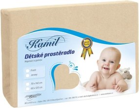 Bellatex Dětské froté prostěradlo světlá béžová rozměr 70x140 cm
