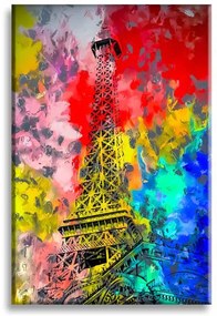 Obraz Eiffelova věž v barvách Velikost (šířka x výška): 60x90 cm