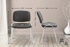 Konferenční židle Ken C umělá kůže – hnědá
