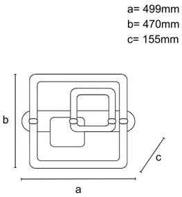 LED Stmívatelné stropní svítidlo LED/140W/230V 3000-6500K + dálkové ovládání
