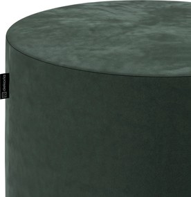 Sedák Barrel- válec pevný barva zelená látka lesklé, sametová