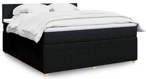 Box spring postel s matrací černá 180x200 cm textil 3289830