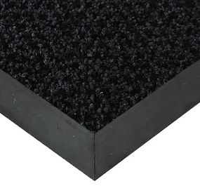 Černá textilní vstupní vnitřní čistící rohož Alanis - 60 x 80 x 0,75 cm