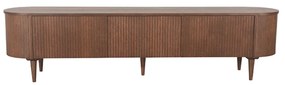 LABEL51 dřevěný TV stolek OLIVA tmavý 55x220 cm ME-70.007