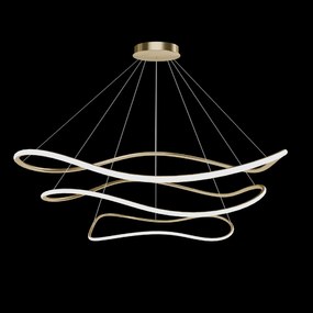 Toolight Toolight, stropní svítidlo 80cm, 24W, 3000K, LHJ018-CP3, zlatá, OSW-50008