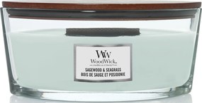 Svíčka Hearthwick WoodWick Sagewood & Seagrass